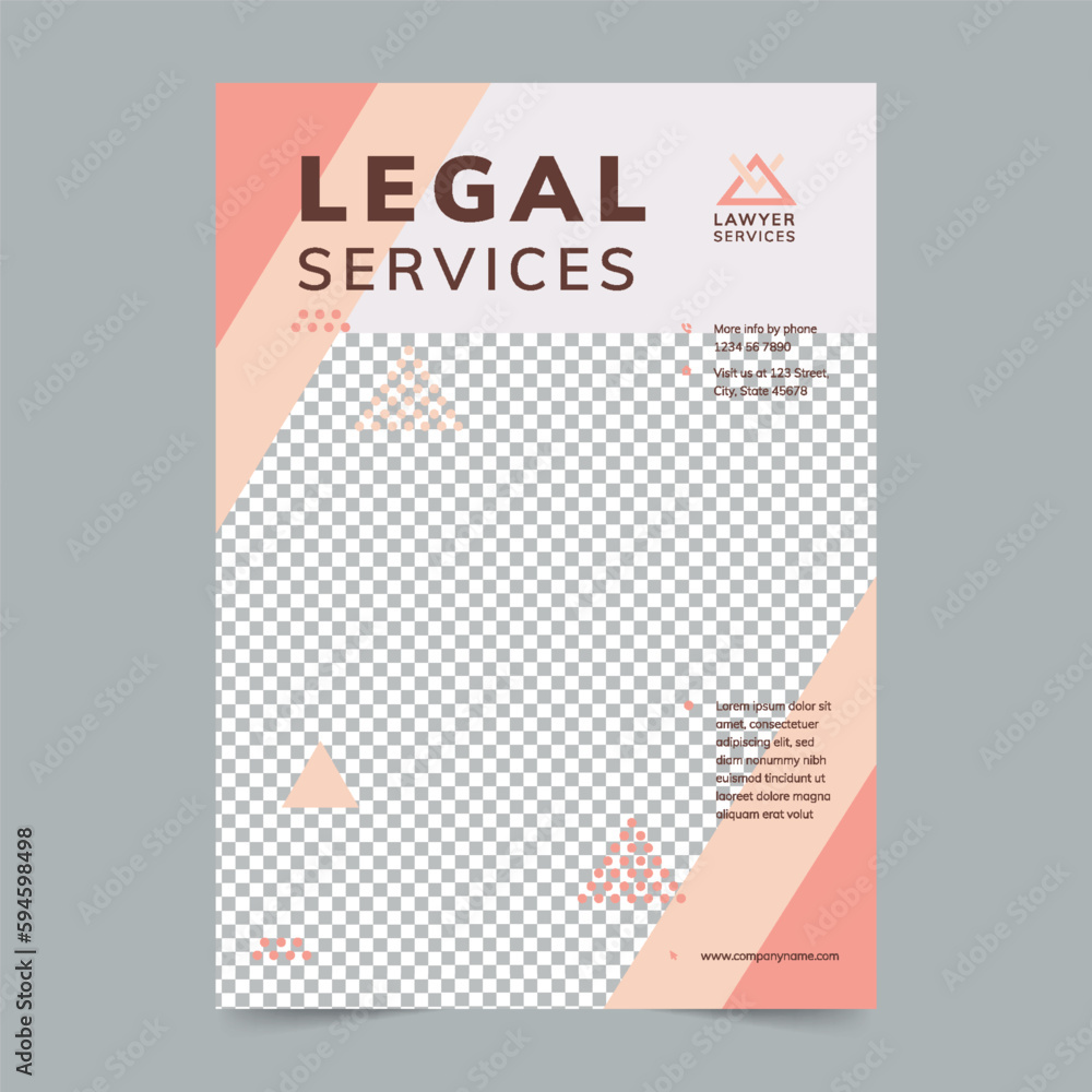 Legal Services Flyer Template. A clean, modern, and high-quality design ...