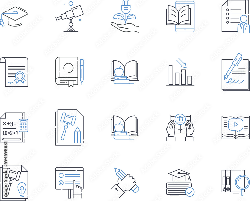 Systems engineering line icons collection. Integration, Optimization ... Systems engineering line icons collection. Integration, Optimization ...