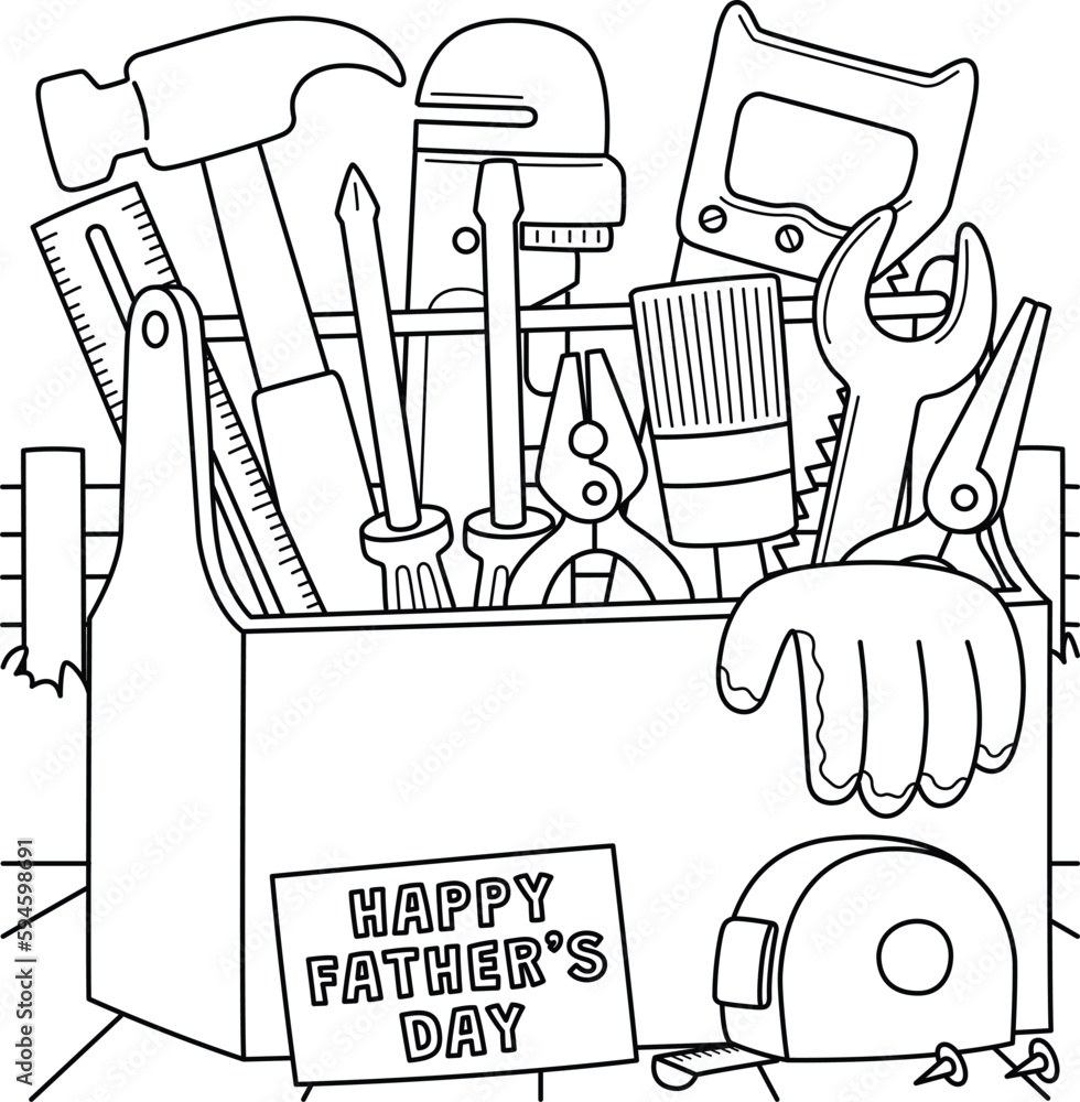 Toolbox Coloring Page