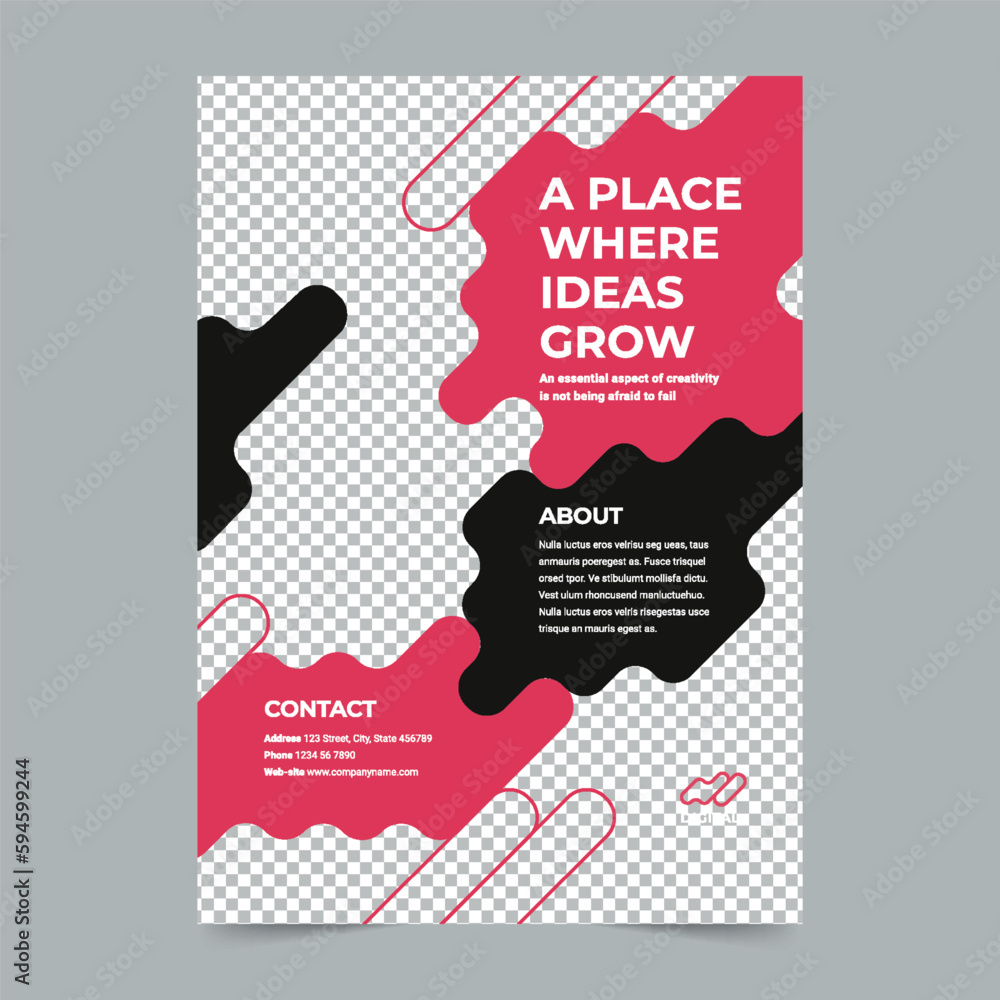 Digital Advertising Agency Flyer Template. A clean, modern, and high ...