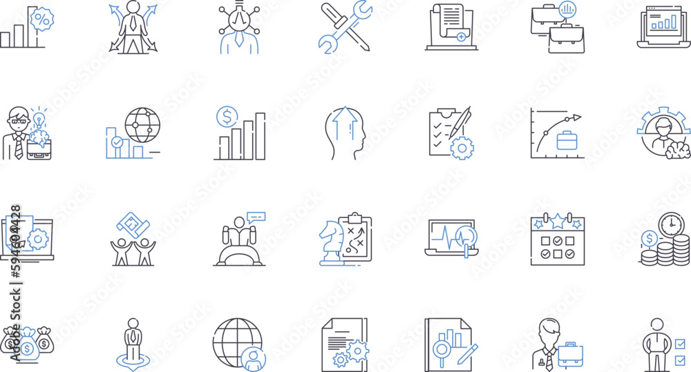 Product analysis line icons collection. Features, Functionality, Design ...