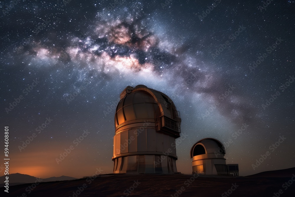 a large observatory, with telescopes and other equipment visible, in a ...