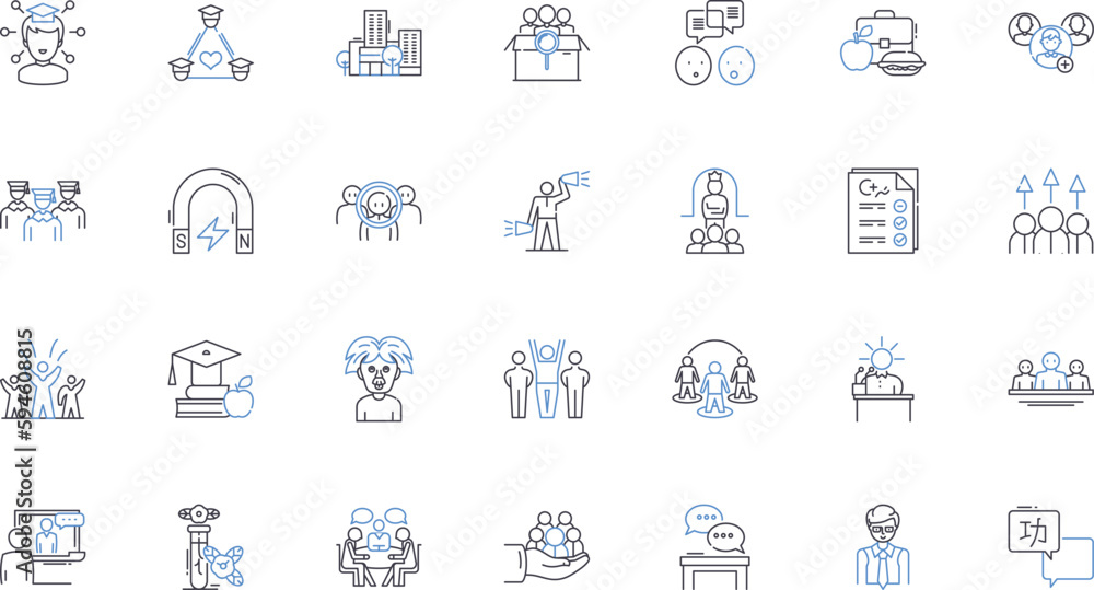 Counselling and Therapy line icons collection. Self-awareness, Empathy ...