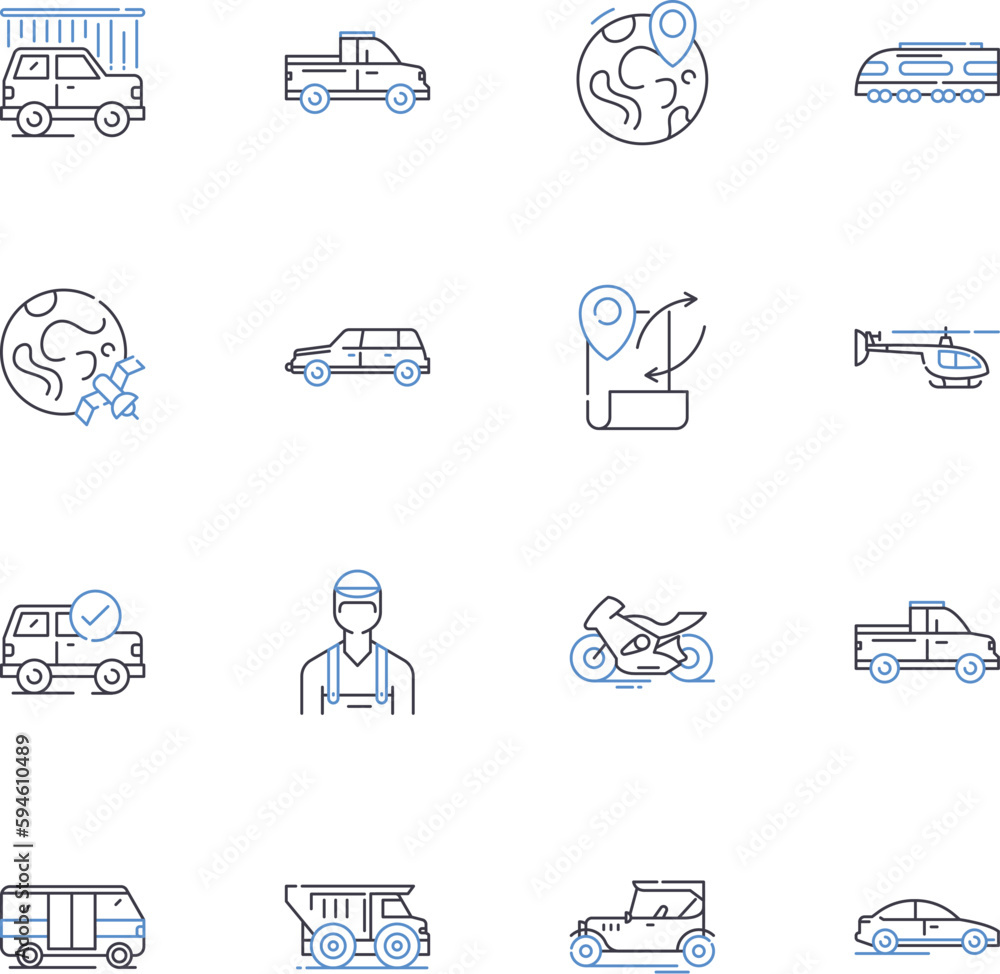 Freight line icons collection. Shipment, Cargo, Logistics, Transport ...