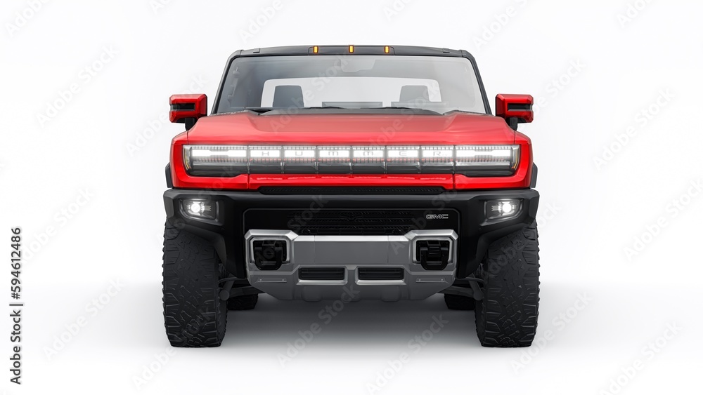 San Diego, USA. April 14, 2023. GMC Hummer EV 2022 is an all-electric ...