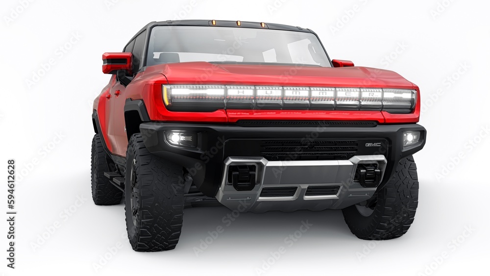 San Diego, USA. April 14, 2023. GMC Hummer EV 2022 is an all-electric ...