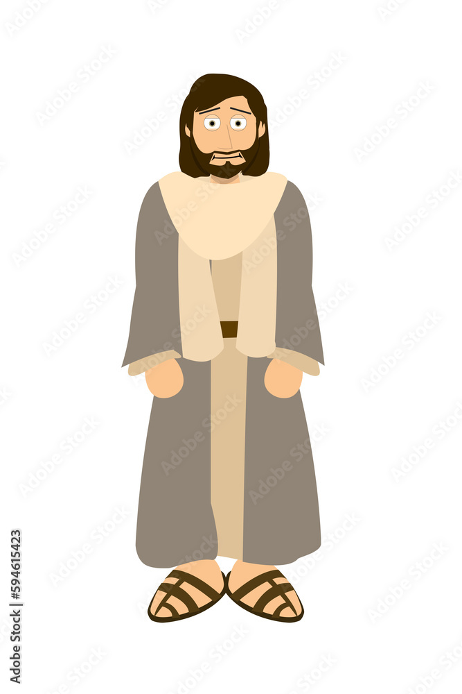 Cartoon Bible Character - Jesus of Nazareth Stock Illustration | Adobe ... Cartoon Bible Character - Jesus of Nazareth Stock Illustration | Adobe ...