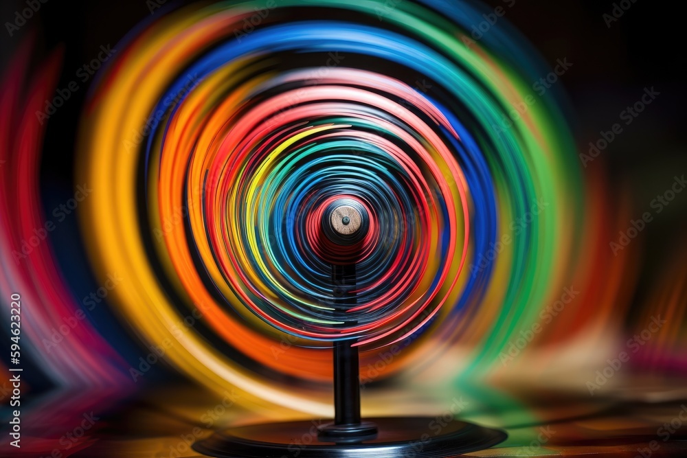 optical illusion of spinning wheels and motion blur, created with ...