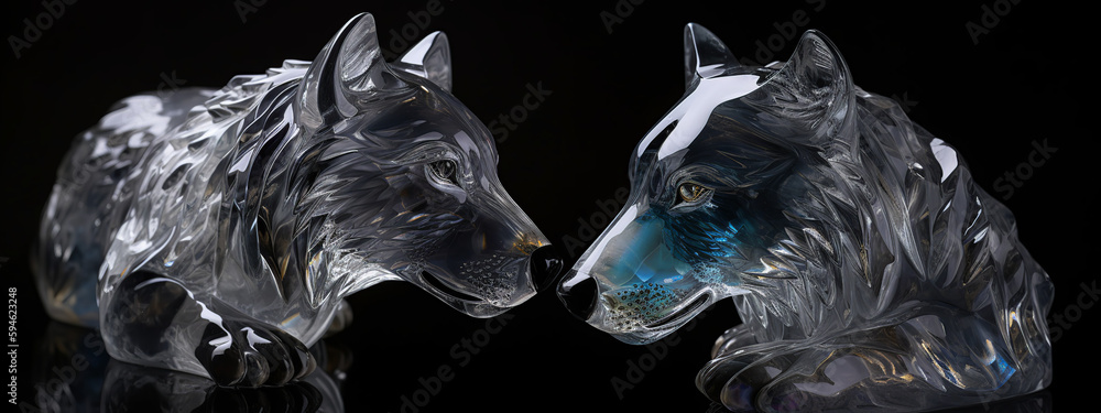 animal, ice, glass, wolf, head, tattoo, vector, tiger, cat, wild ...