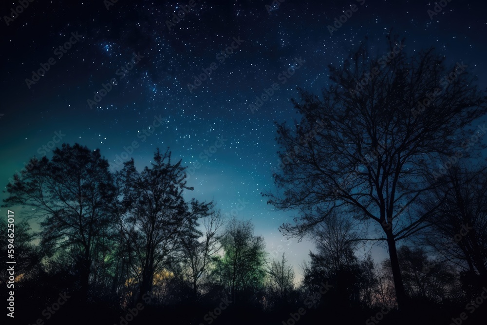 meteor shower, with star trails and streaks of meteors visible in the ...