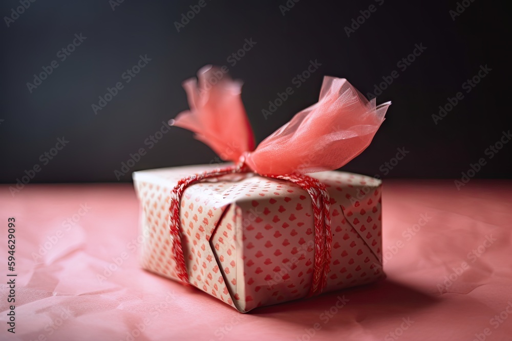 paper-wrapped present, ready to be given as a gift, created with ...