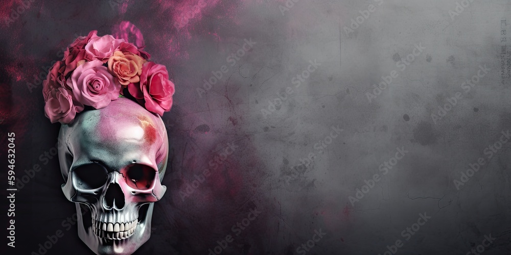 Skull Background in the Decadent Embracing Diva Style - Beautiful Skull ...