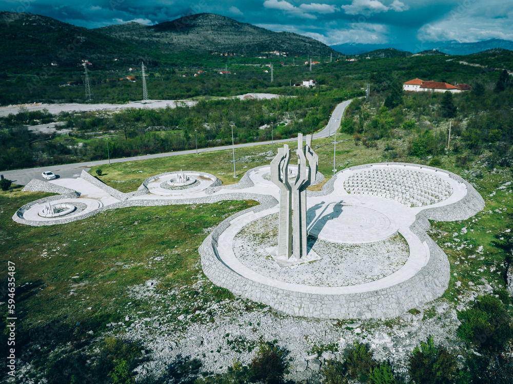 Stockfoto Montenegro. Barutana - Monument to the fallen fighters and ...