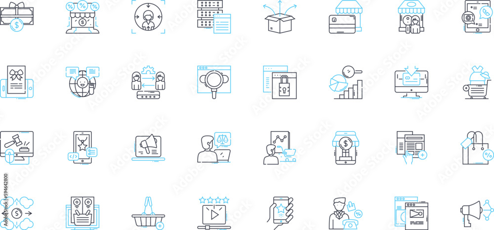 Visual message linear icons set. Graphical, Imagery, Communication ...