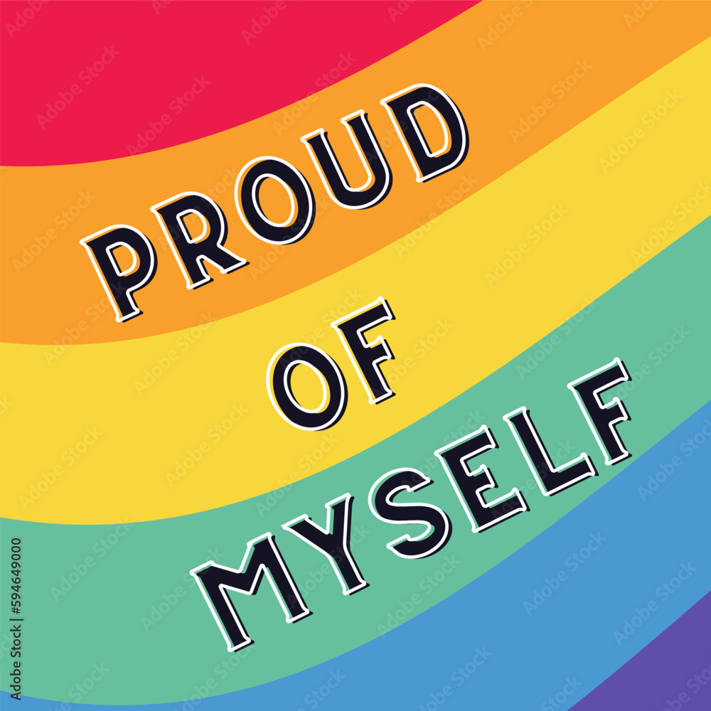 Proud of myself colors background Stock Vector | Adobe Stock