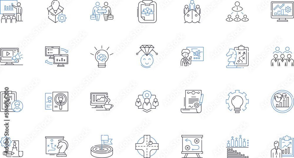 Blueprint line icons collection. Architecture, Design, Construction ...
