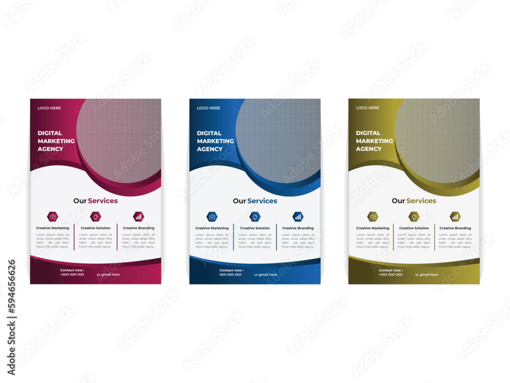 poster flyer pamphlet brochure cover design layout space for photo ...