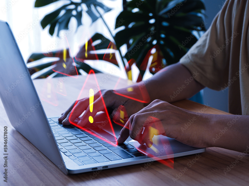 Warning triangle and exclamation mark system icons system malfunction ...