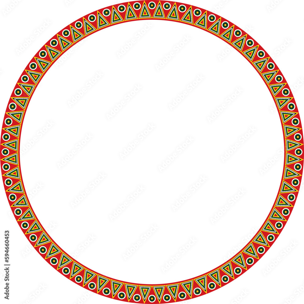 Vector round Indian patterns. National circle ornaments, borders ...