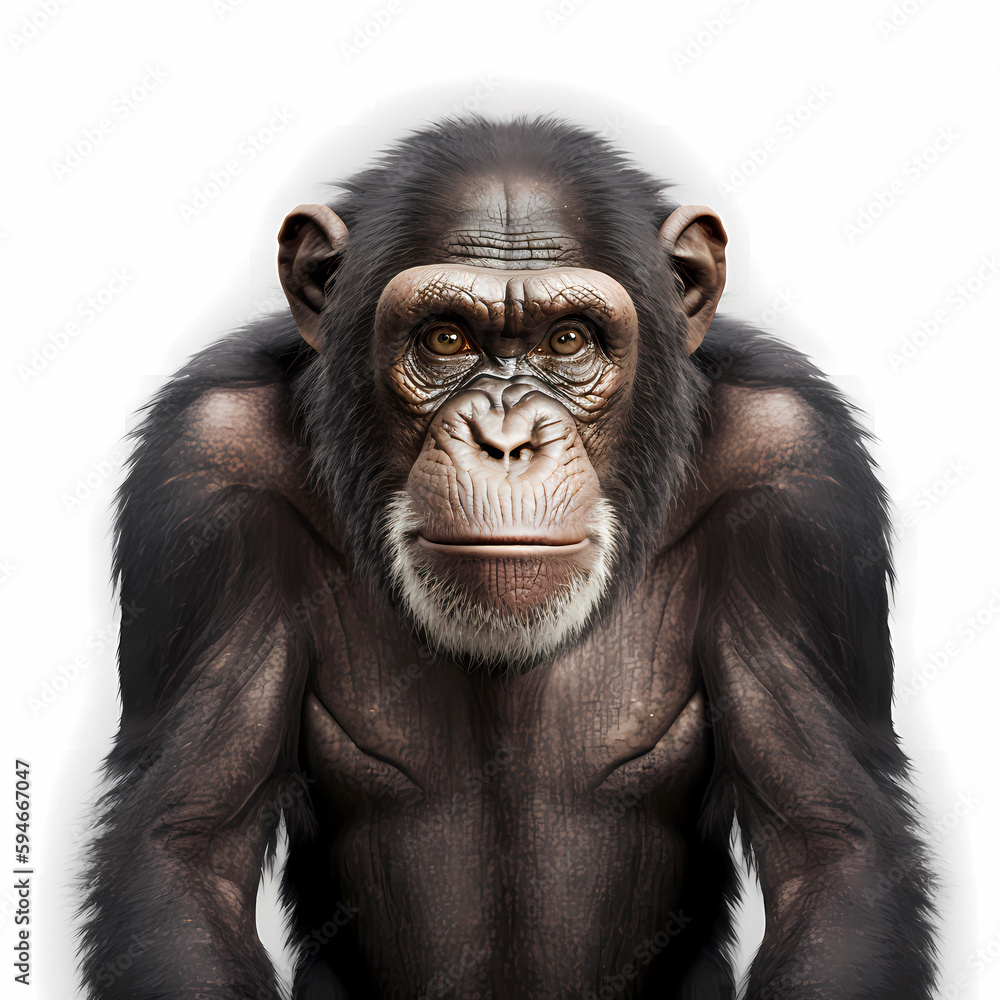Chimpanzee (Pan) Genus of the great ape family, AI generated Stock ...