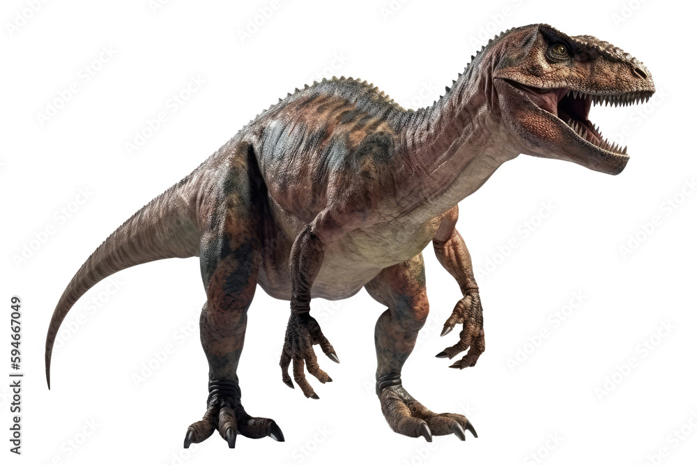 Cartoon Allosaurus Dinosaur On Isolated Transparent Background, Png ...