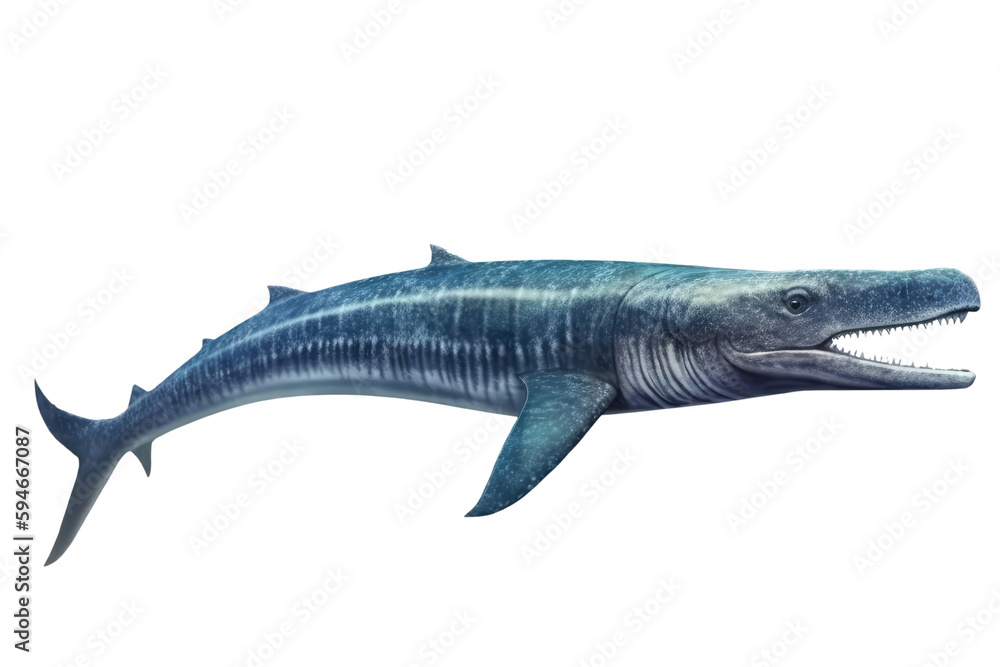 Cartoon Mosasaurus Dinosaur On Isolated Transparent Background, Png ...