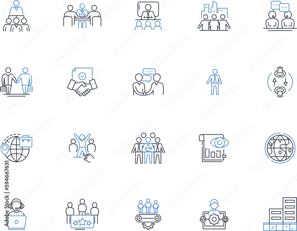 Licenced operation line icons collection. Compliance, Legal, Certified ...