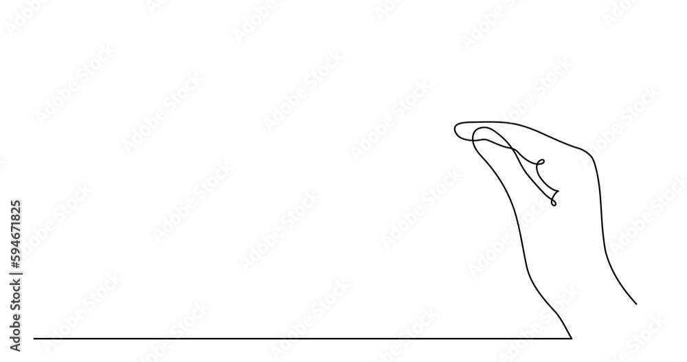 Hand holds question mark one line art animation,hand drawn asking sign ...