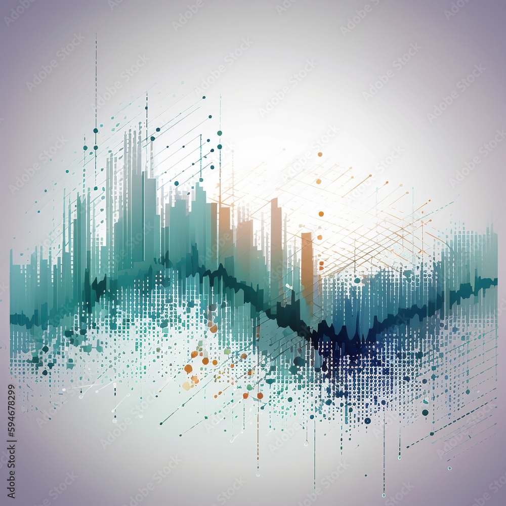 Business background with abstract financial graph. Editable on layers ...