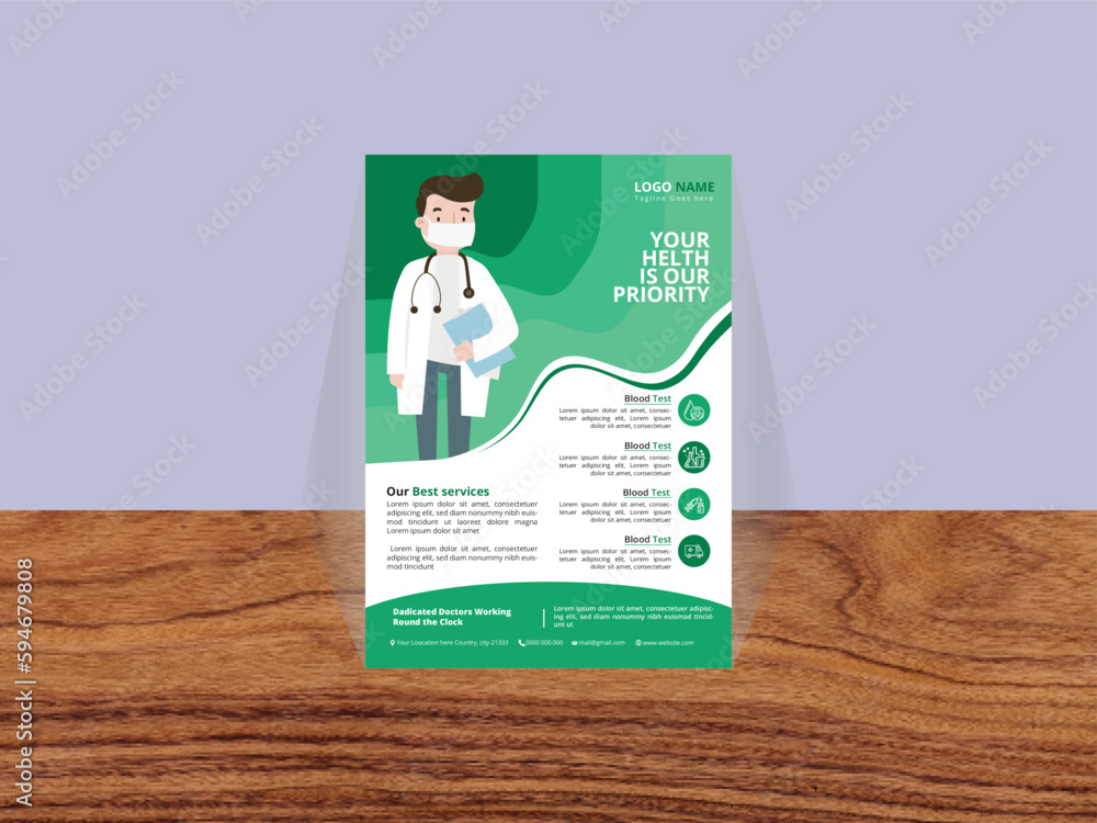 Doctor flyer, Medical flyer, Flyer template layout design, Corporate ...