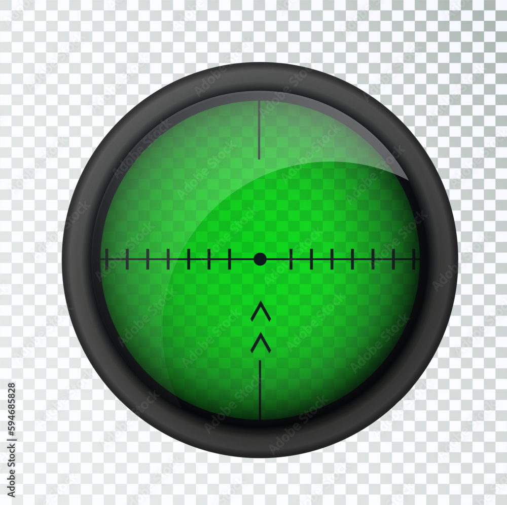 Realistic sniper sight thermal imager. Sniper scope with measurement ... Realistic sniper sight thermal imager. Sniper scope with measurement ...