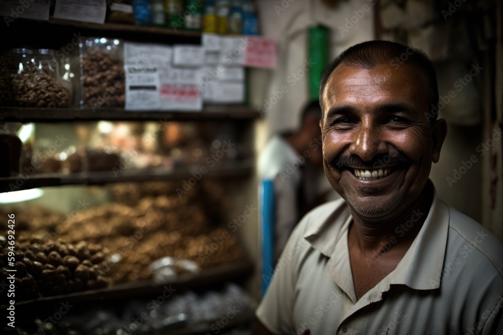 Small business owner - Illustration created with generative ai Stock ...