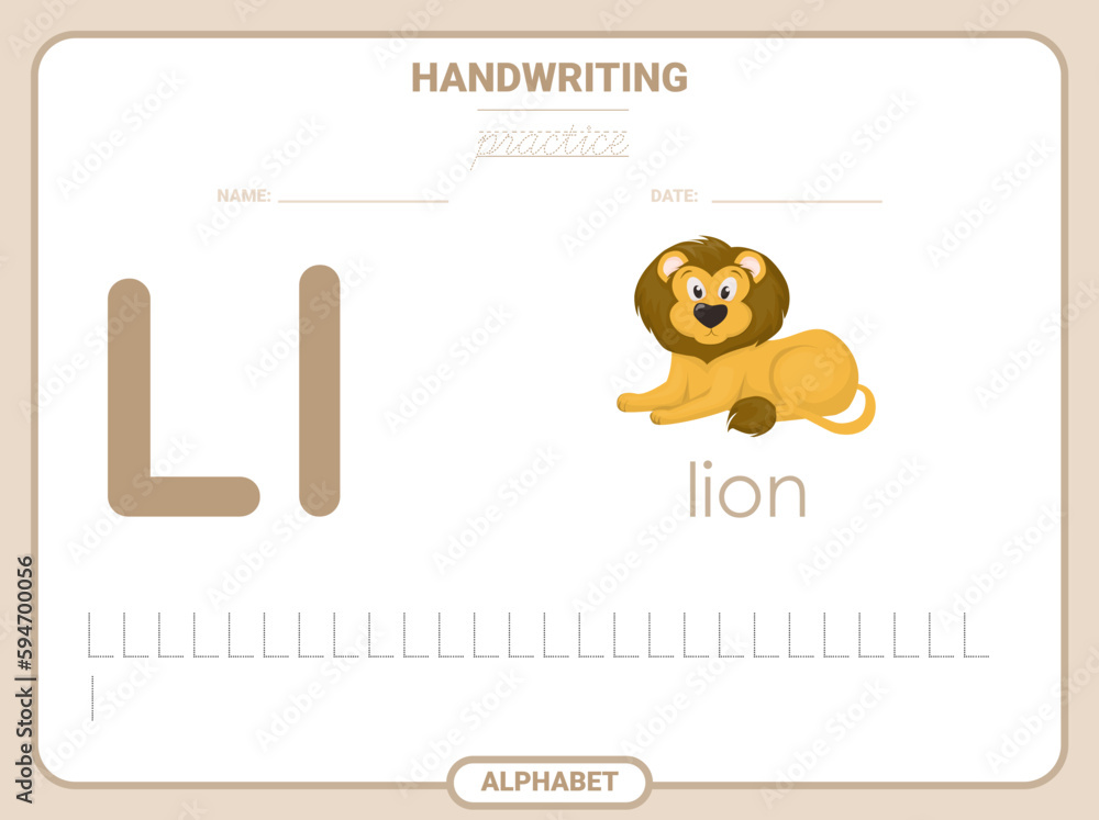 Alphabet tracing practice Letter L. Tracing practice worksheet ...