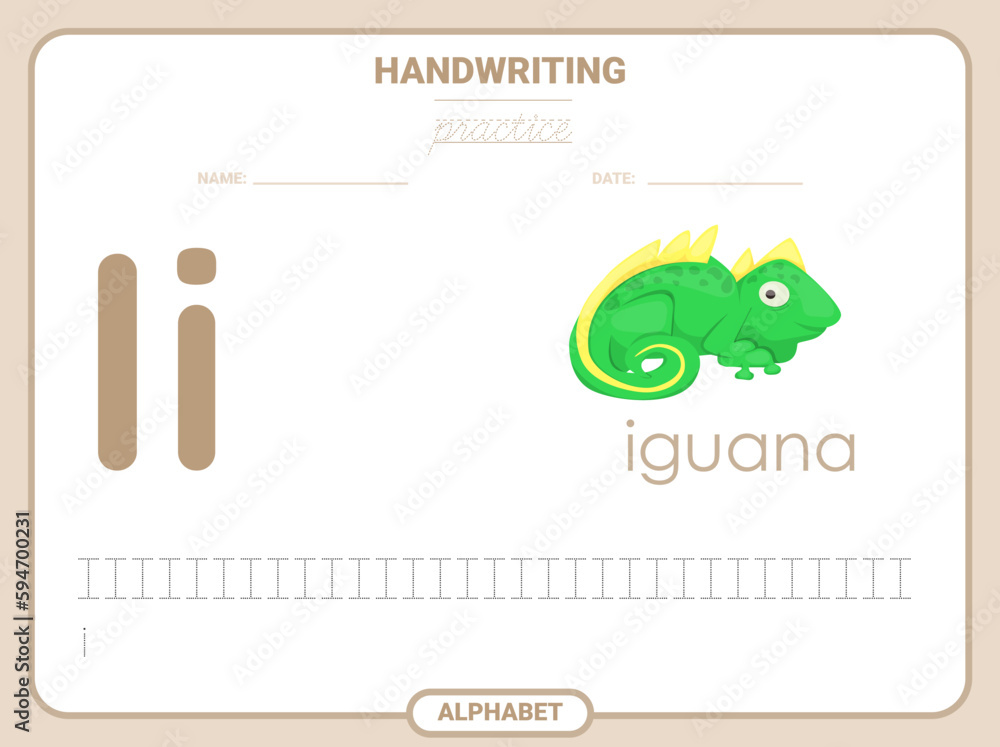 Vetor De Alphabet Tracing Practice Letter I Tracing Practice Worksheet vetor-de-alphabet-tracing-practice-letter-i-tracing-practice-worksheet