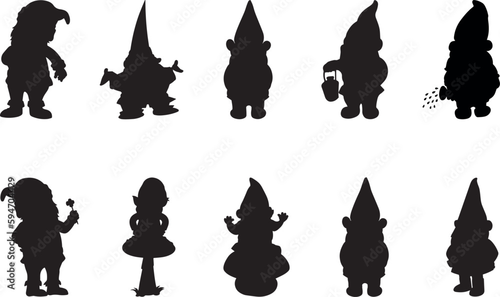 Gnome Vector File, Vector Bundle File-Cut File-Vector Clip Art Stock ...