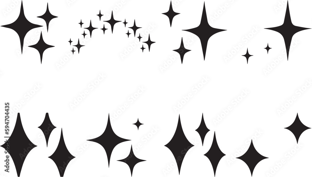 Sparkle Vector File, Vector Bundle File-Cut File-Vector Clip Art Stock ...