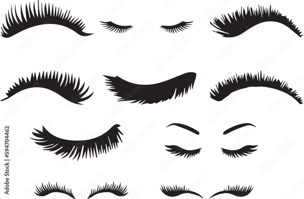 Eyelash Vector File, Vector Bundle File-Cut File-Vector Clip Art Stock ...