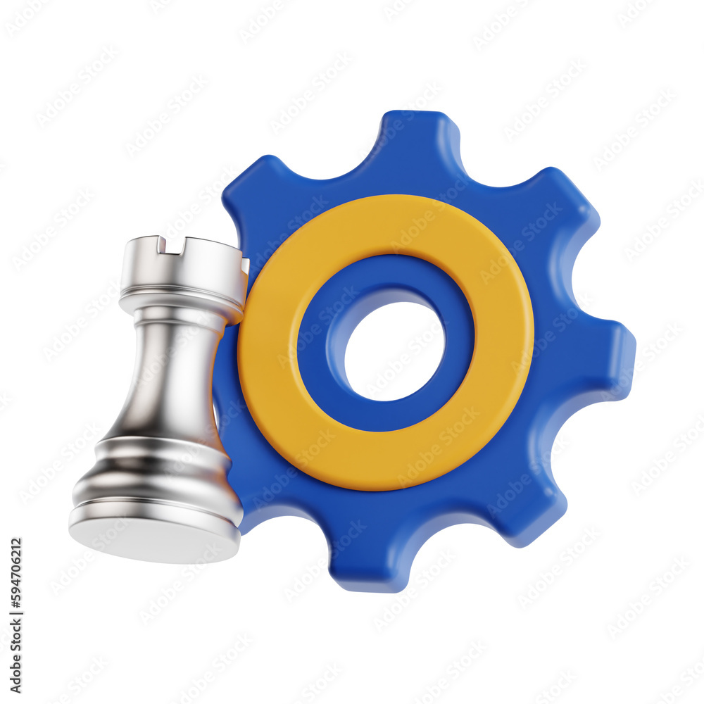 marketing strategy 3d render, transparent background, marketing and ...