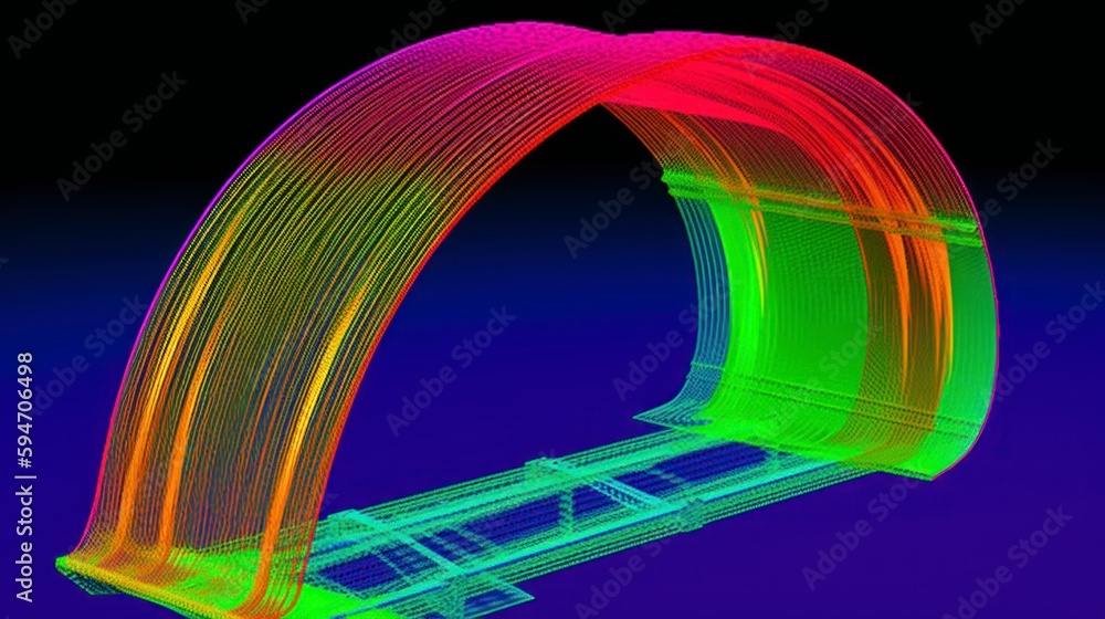 Steel Finite Element Analysis Architecture Structure Isolated On