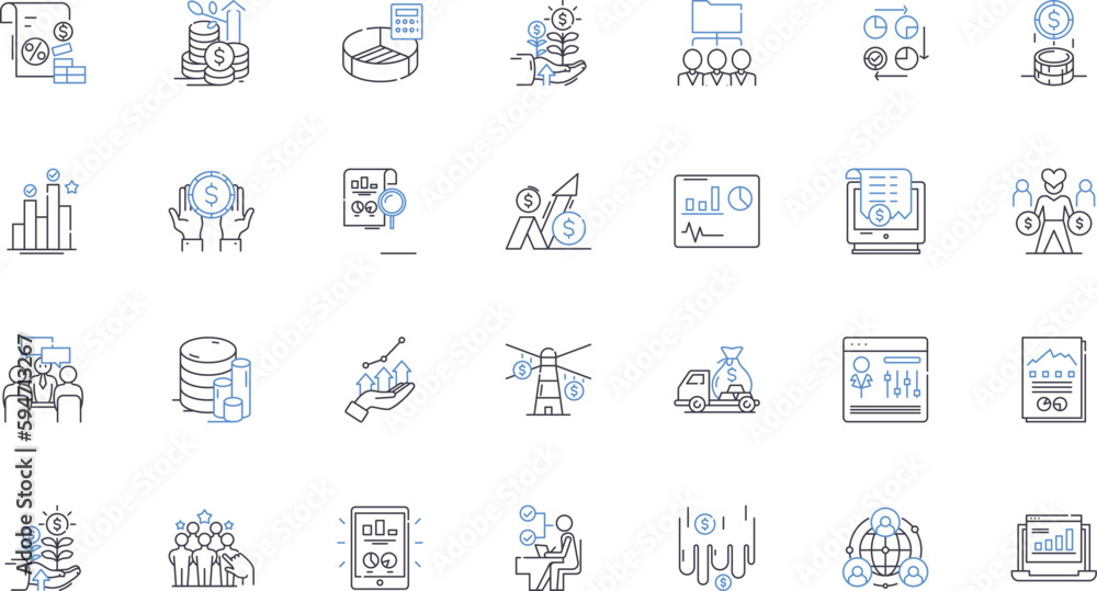 My matters line icons collection. Love, Career, Family, Health ...