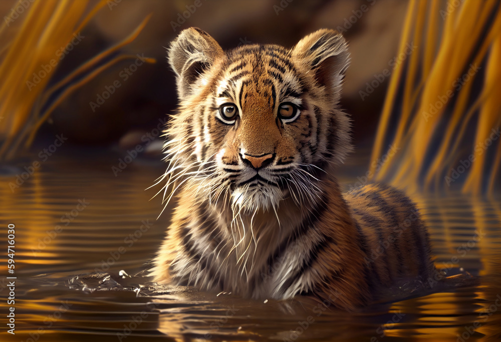 Beautiful photo Javan tiger concept, contemporary natural and mood ...