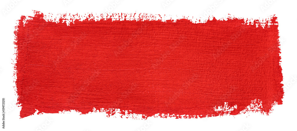 Red block stroke of paint isolated on transparent background Stock ...