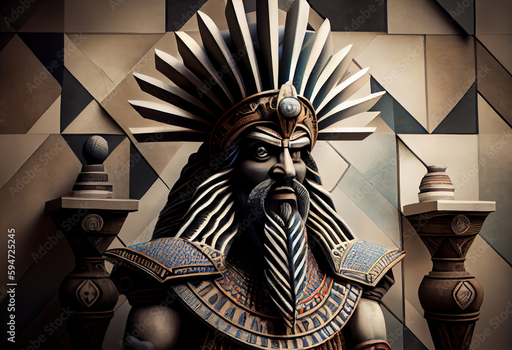 Beautiful abstract gods and goddesses of ancient: Brahma - creator god ...