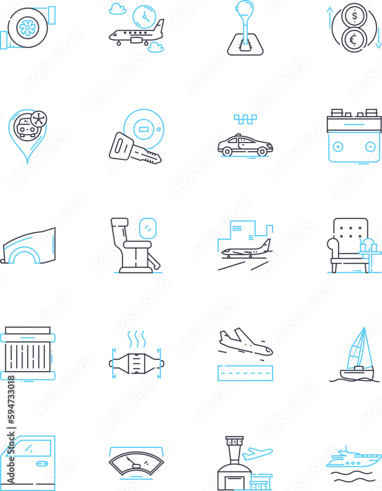 Jockey linear icons set. Horseback, Equestrian, Racing, Thoroughbred ...