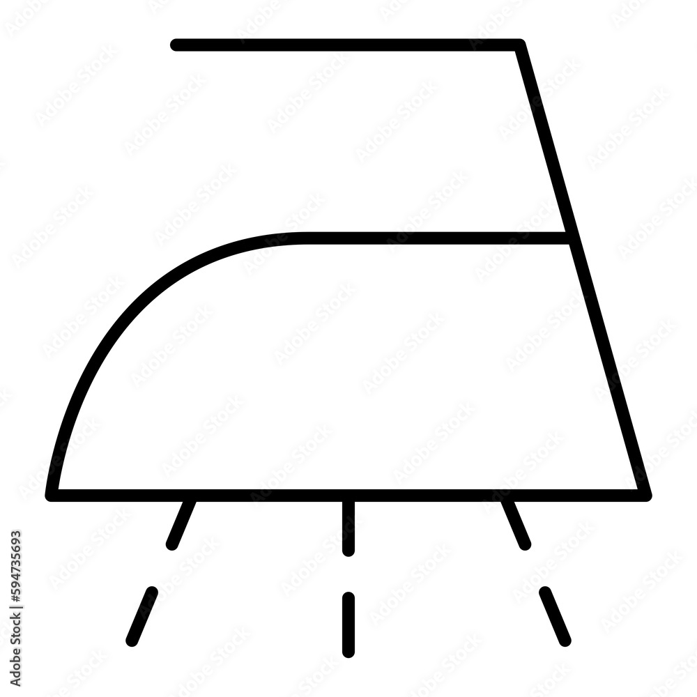 Steam iron icon, an icon for the garment care label. Vector symbol ...