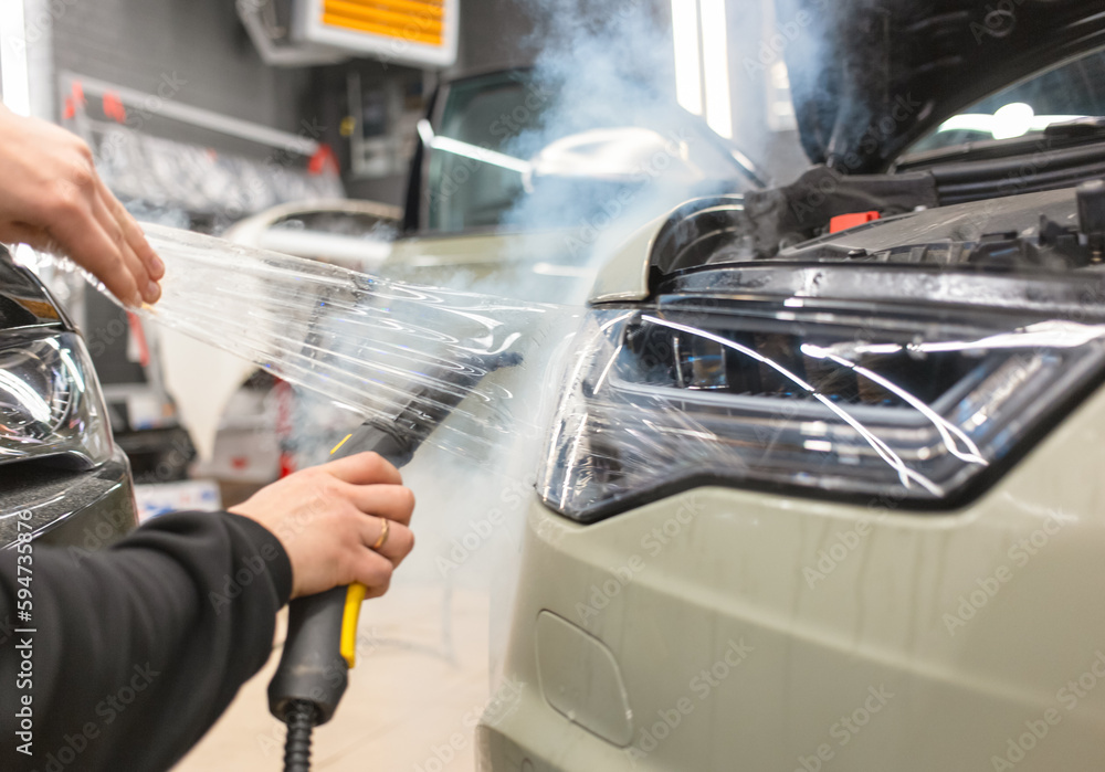 The process of installing a protective polyurethane film for paint on ...