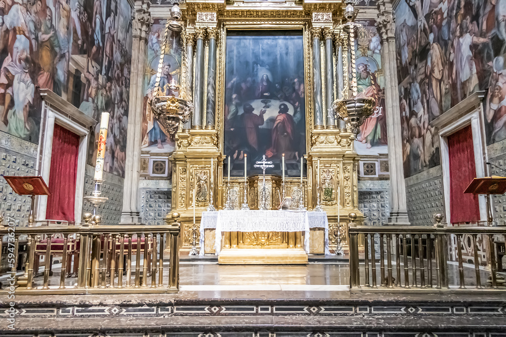 Interior of Patriarch's Church (Iglesia del Patriarca) from second half ...