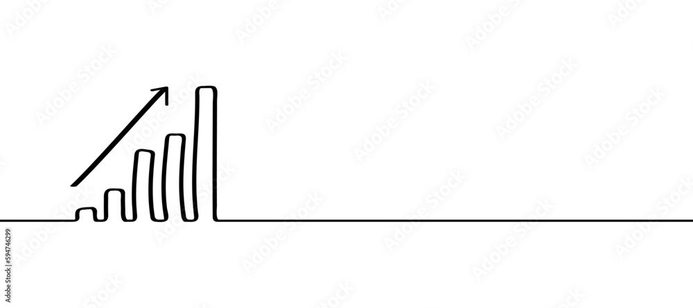 Business graph or candle stick. Cartoon growth progress. Financial ...