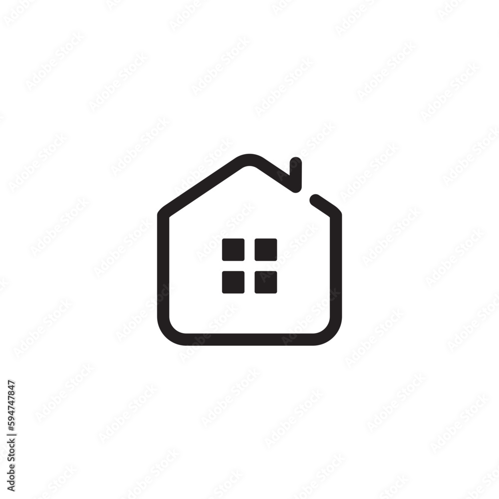 House icon home button for app web logo banner poster icon - SVG File ...