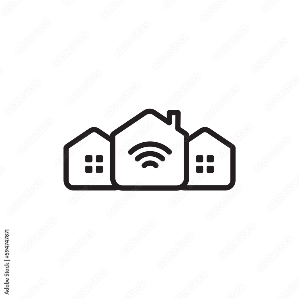 House icon smart home button for app web logo banner poster icon - SVG ...